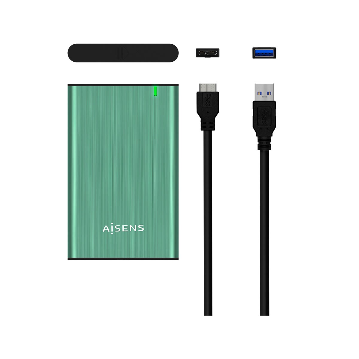 HDD/SSD Enclosure Aisens 2.5" USB 3.1 Green (ASE-2525SGN)