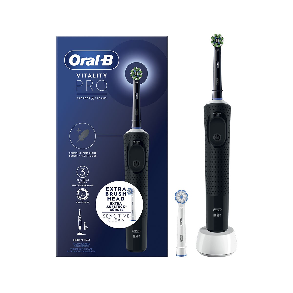 Escova de Dentes Elétrica Oral-B Vitality Pro Preta