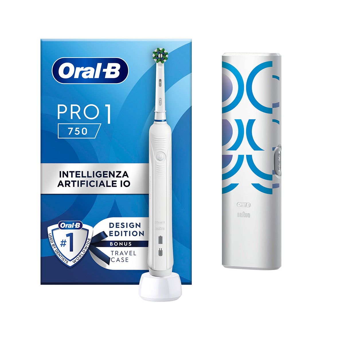 Escova de Dentes Elétrica Oral-B Pro 1 750 Balance Branca