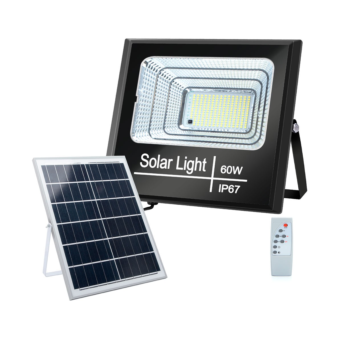 Aigostar Led Projector Ip67 With Solar Panel 60w 6500k