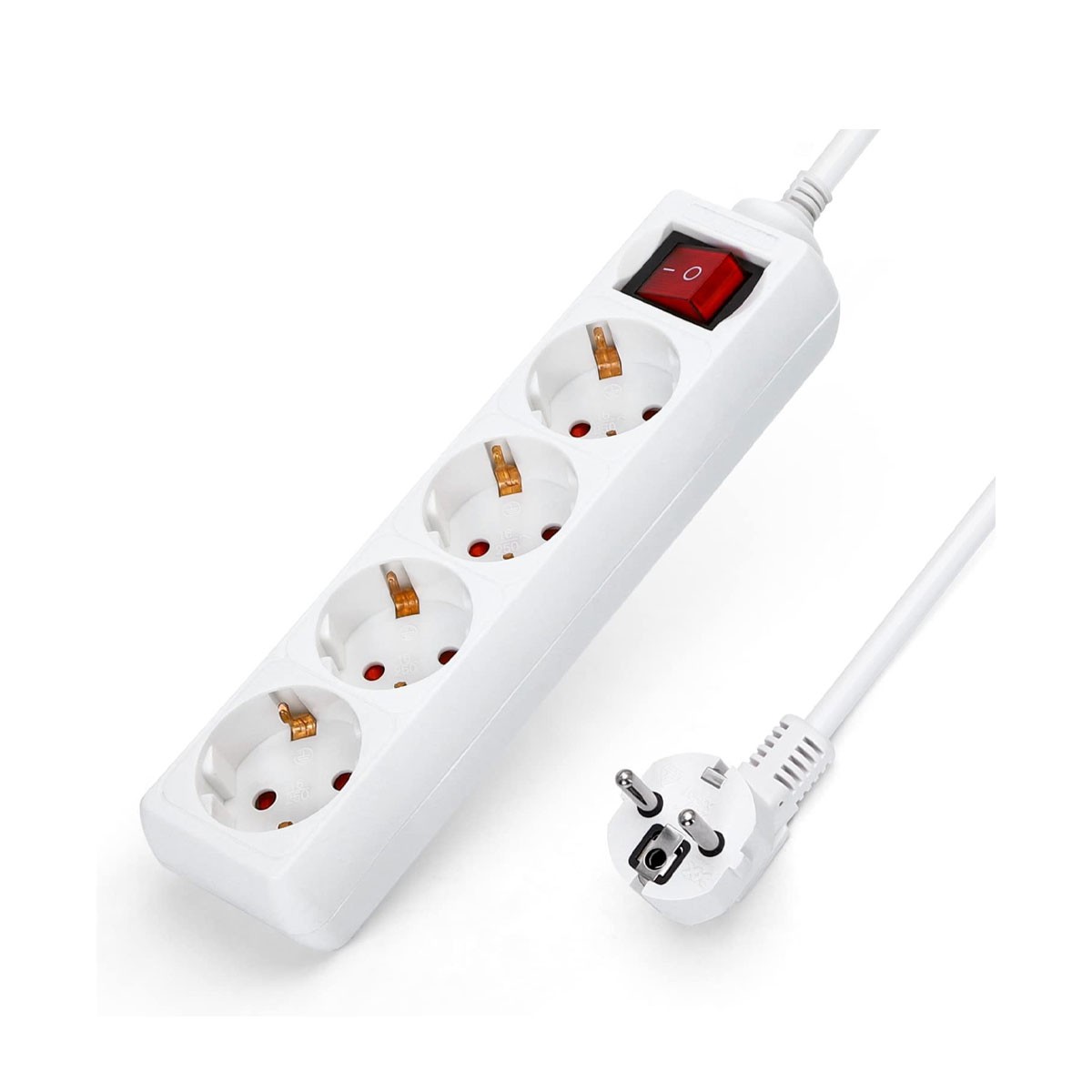 Ruler 4 Sockets w/ Switch Aigostar 3m White