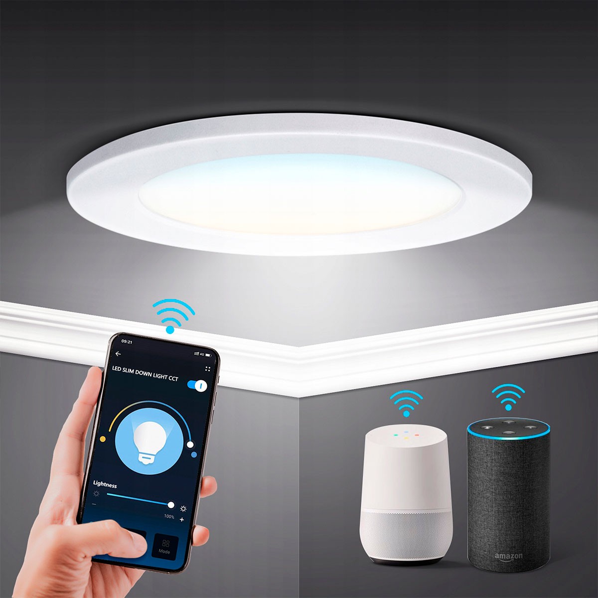Smart LED Round Wi-Fi Panel 6W Aigostar