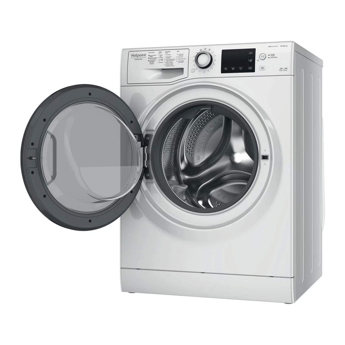 Máquina de Lavar e Secar Roupa Hotpoint NDB9636DA 9Kg 1351RPM Branco