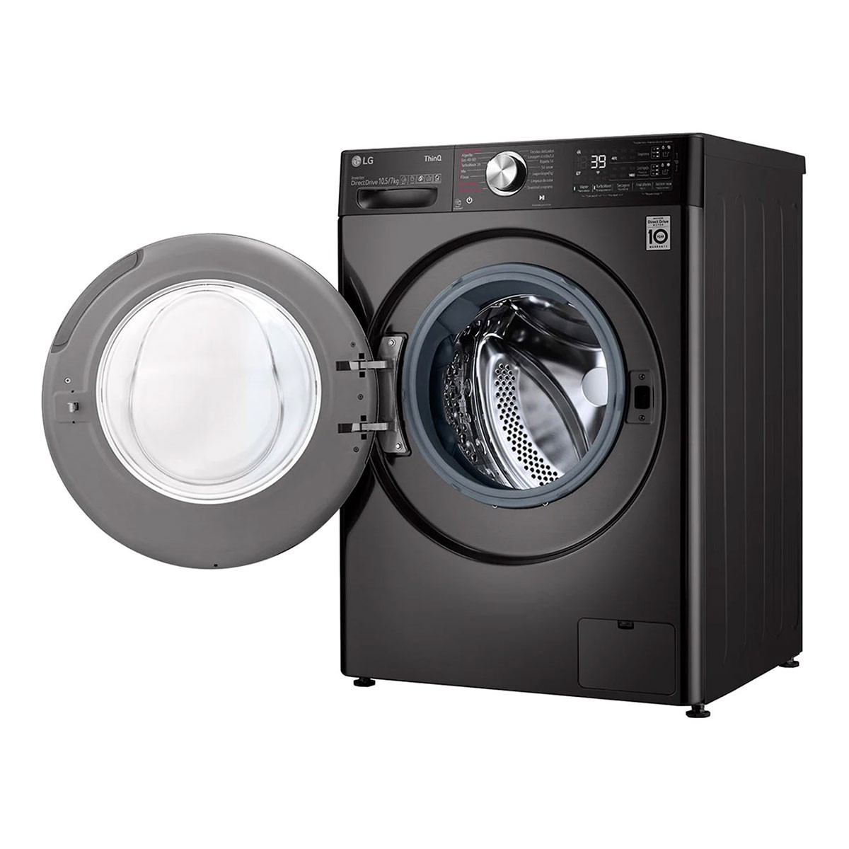 Máquina de Lavar e Secar Roupa LG F4DV9510P2B 10.5Kg 1400RPM Preta