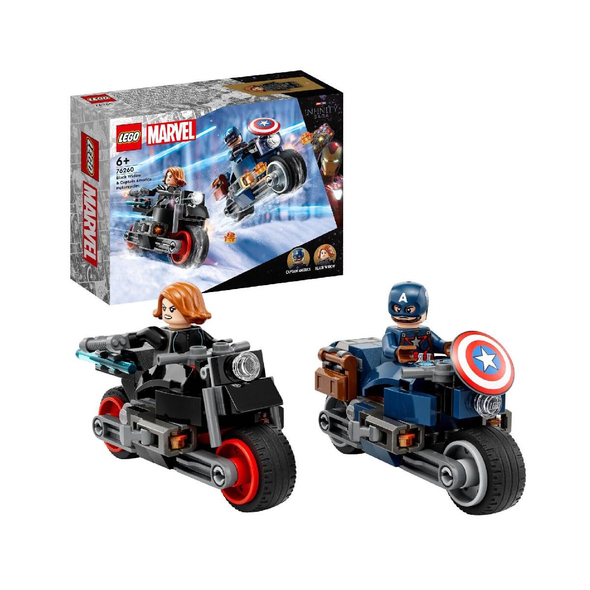 LEGO Marvel: Black Widow and Captain America Motorcycles - 76260
