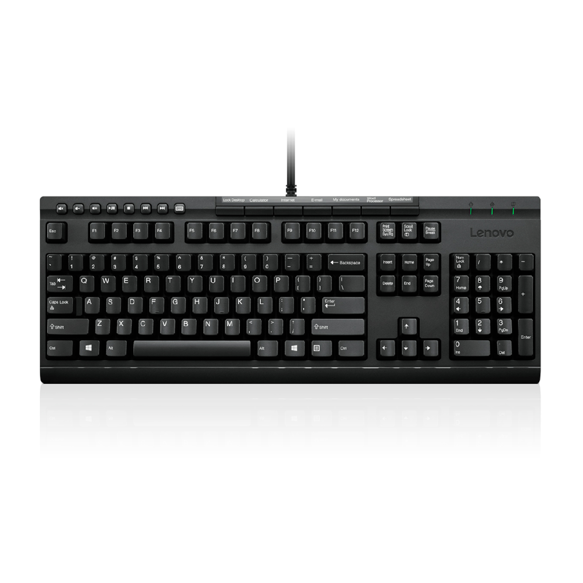 Teclado Lenovo 700 Multimédia Layout PT Preto