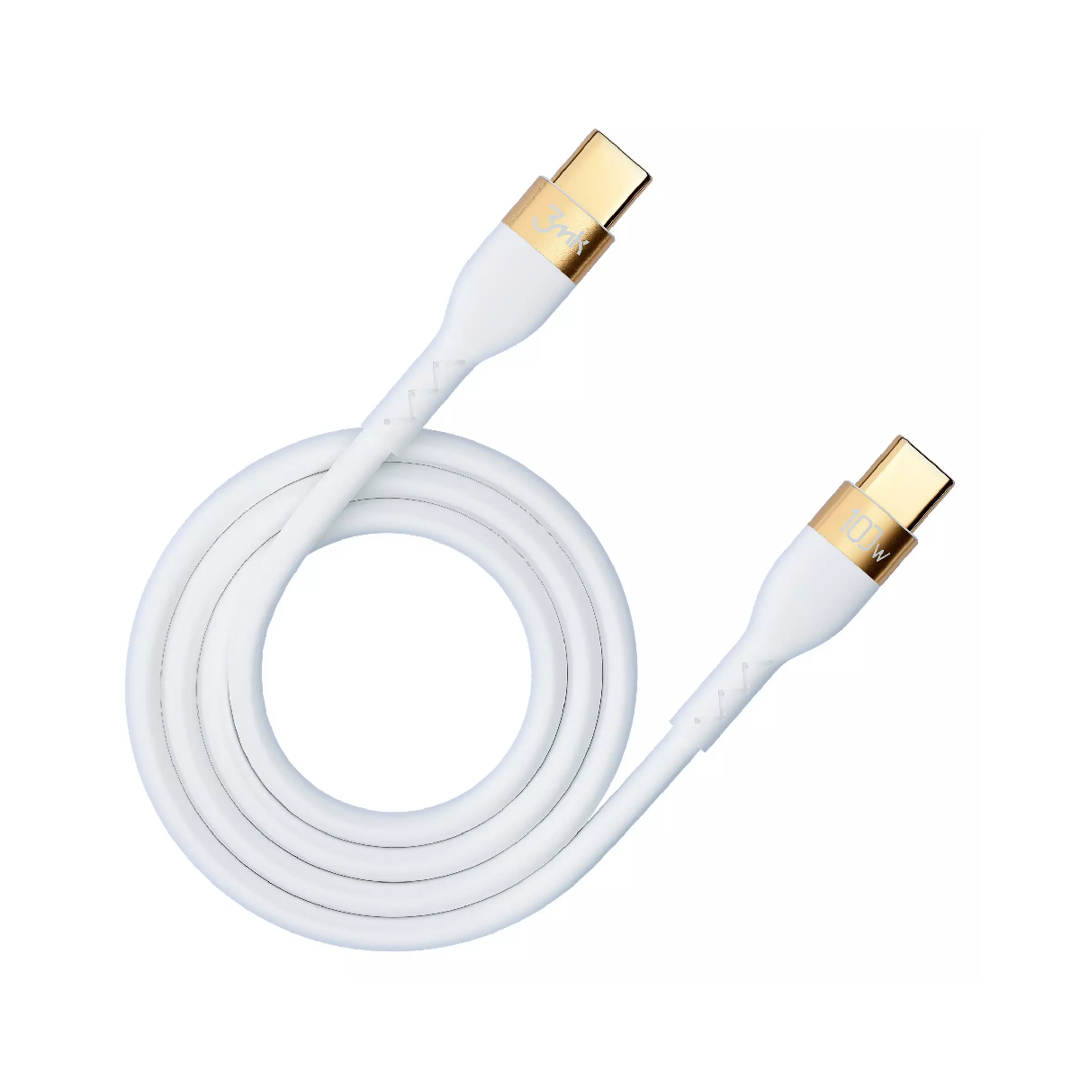 USB-C Cable 3MK Hyper Silicone 2M 100W White