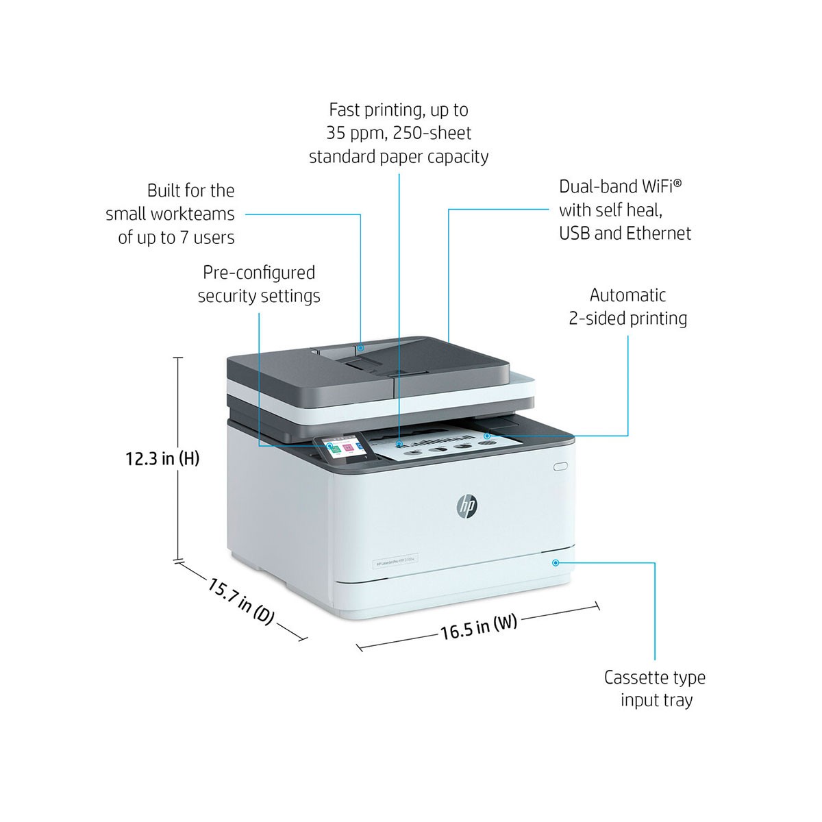 Impressora Laser Multifunções Monocromática HP Laserjet Pro 3102FDW ...
