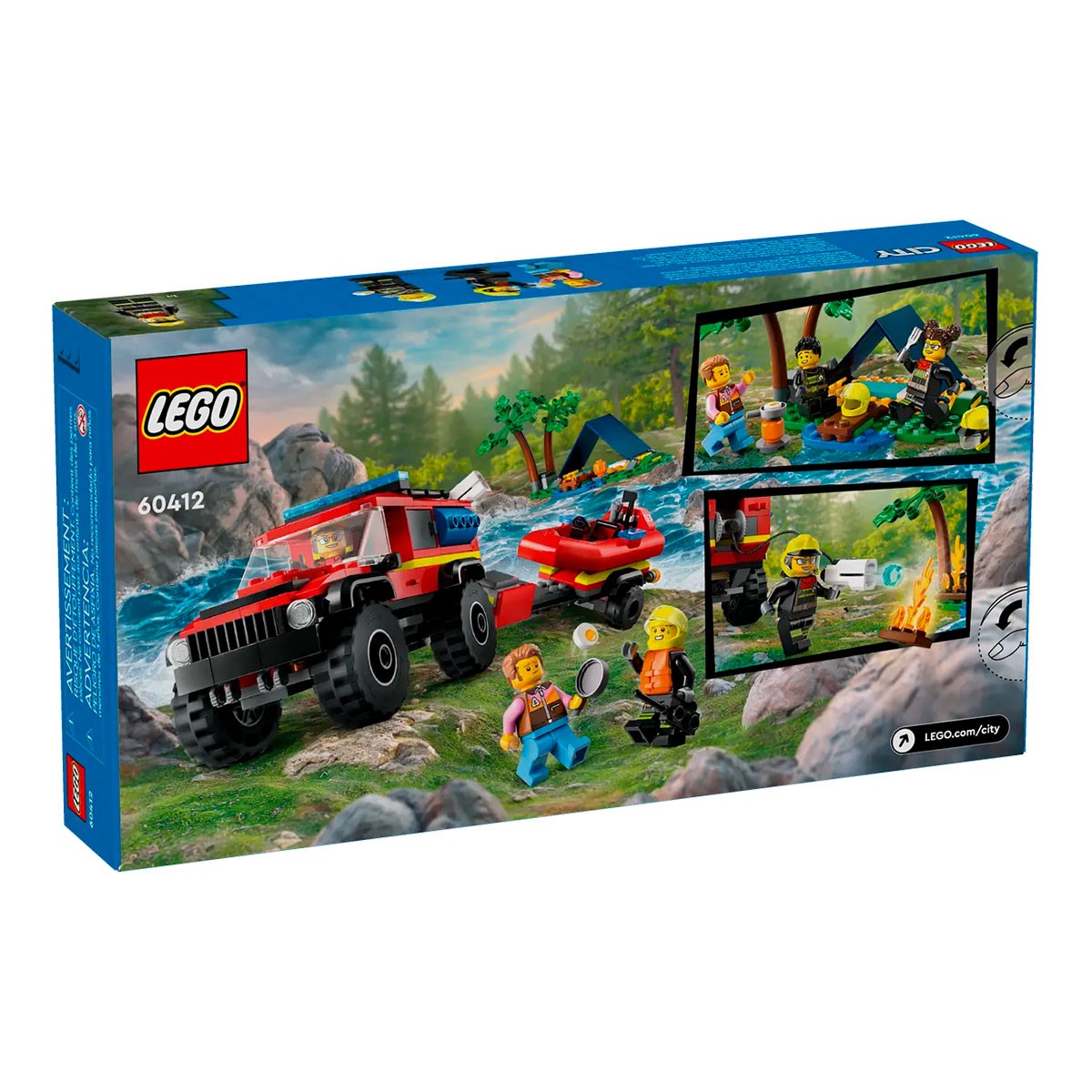 LEGO City Camión de Bomberos 4x4 con Rescate Barco - 60412