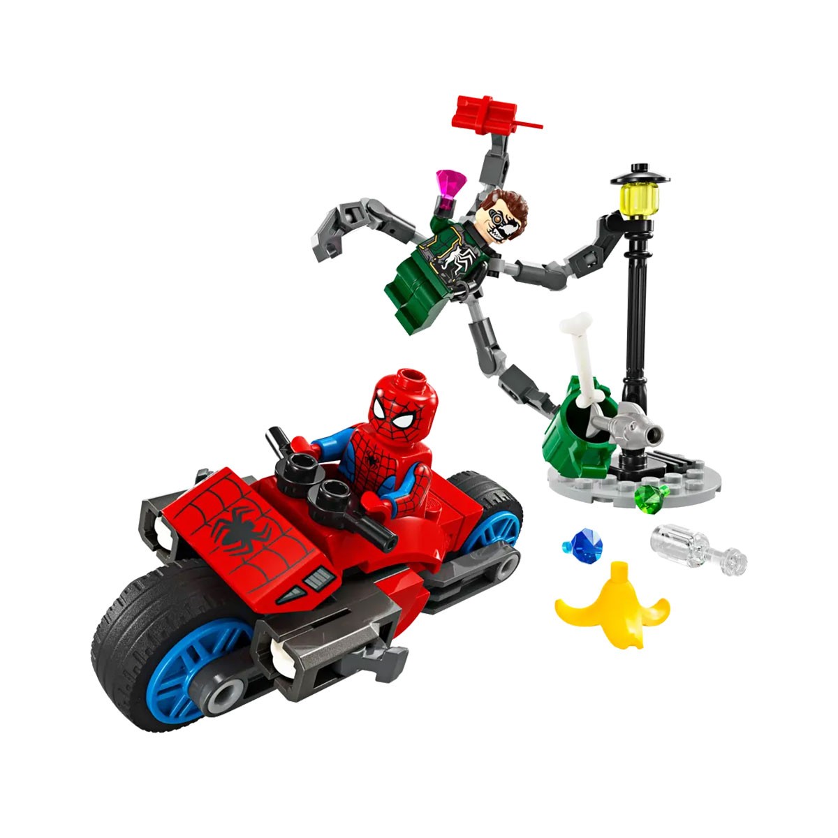 LEGO Marvel Perseguição de Mota Spider-Man vs. Doc Ock - 76275