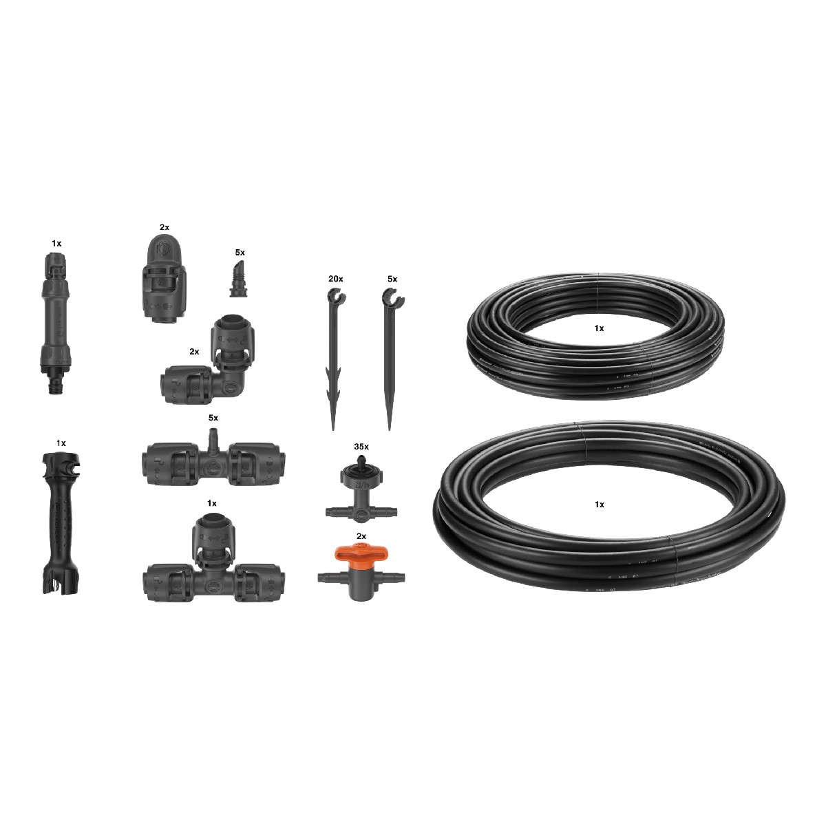 Micro-Drip-System Gardena 13455-20 Kit for Beginner (35 Plants) Black