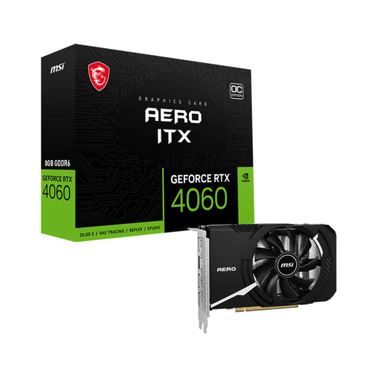 MSI GeForce RTX 4060 Aero ITX 8G OC graphics card