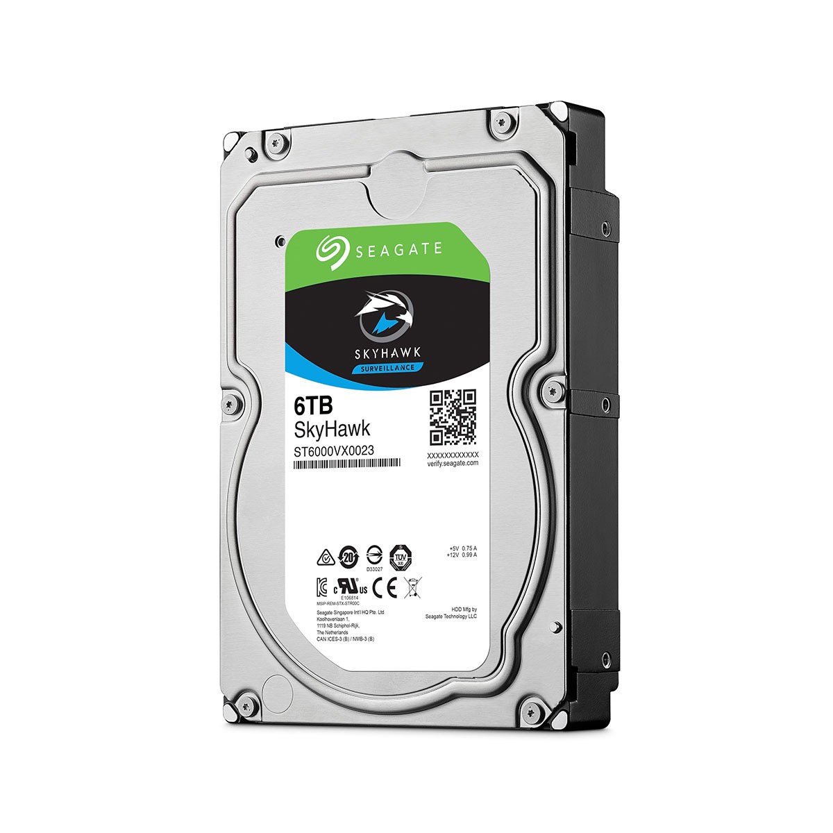 Disco rígido Seagate Skyhawk - Capacidade 6 TB - Intérfase SATA 6 GB/s ...