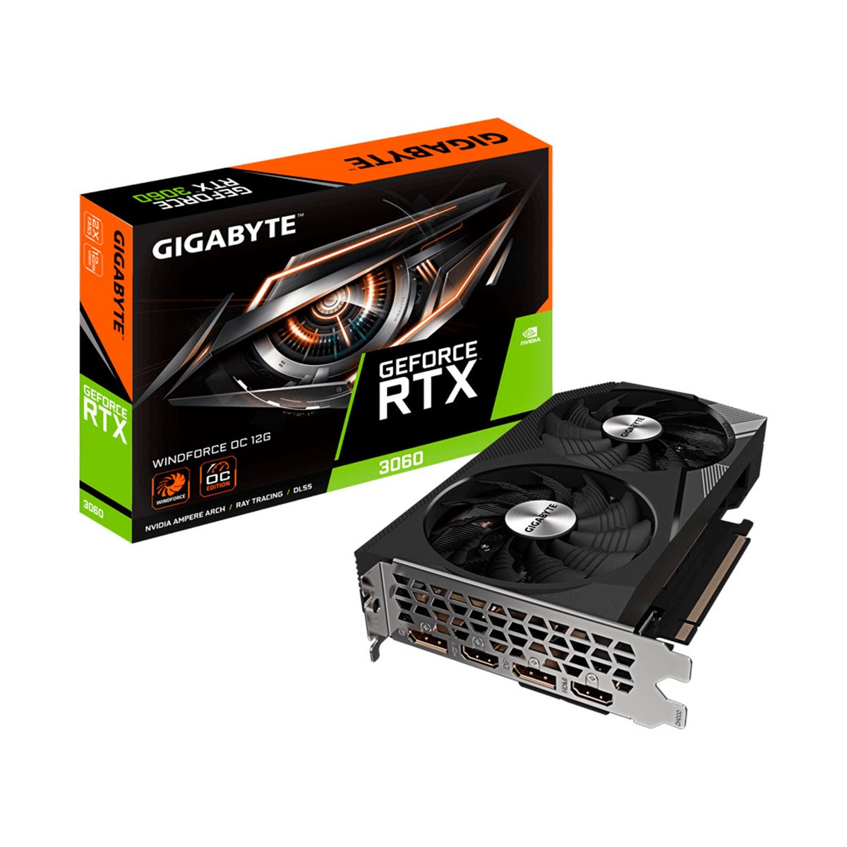 Placa Gráfica Gigabyte GeForce RTX 3060 Windforce OC LHR 12GB GDDR6