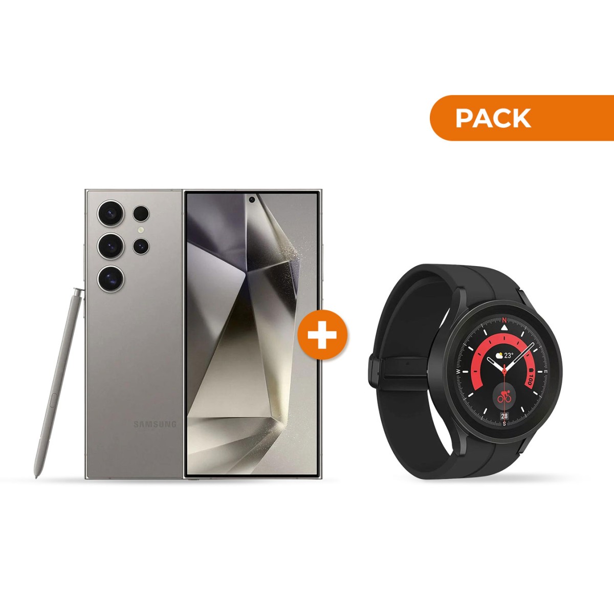 Samsung Galaxy S24 Ultra 5G 512GB/12GB Dual SIM Grey Titanium + Samsung ...