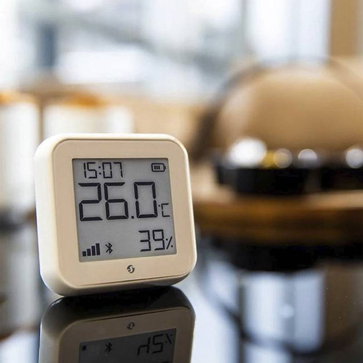 Temperature and Humidity Sensor Shelly H&T Gen3 Light Brown