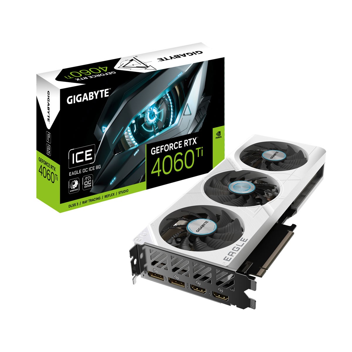 Gigabyte Graphics Card GeForce RTX 4060 Ti Eagle OC Ice 8G NVIDIA 8 GB ...