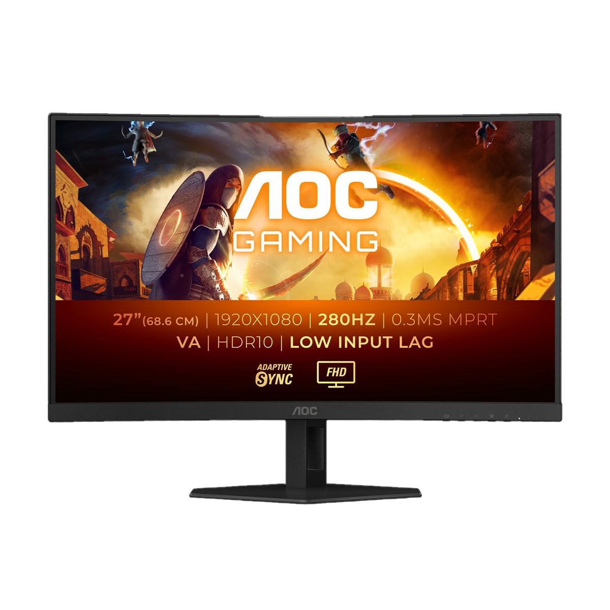 Monitor Curvo AOC C27G4ZXE 27" VA FHD 280Hz Preto (2024)