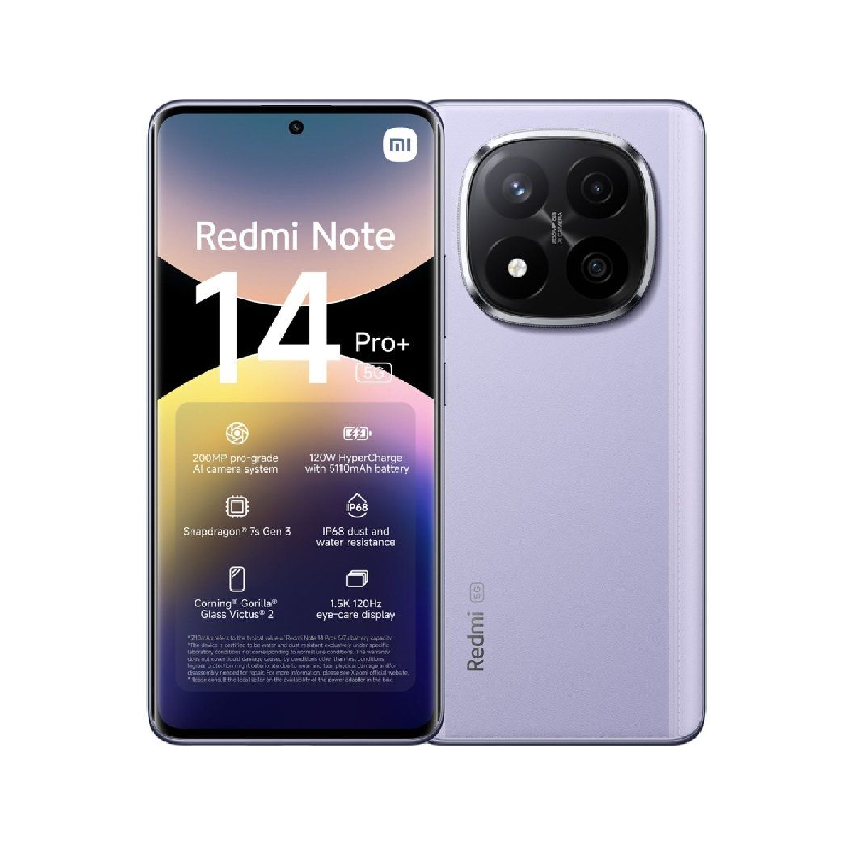 Xiaomi Redmi Note 14 Pro + 5G 256GB / 8GB Dual SIM Lavender