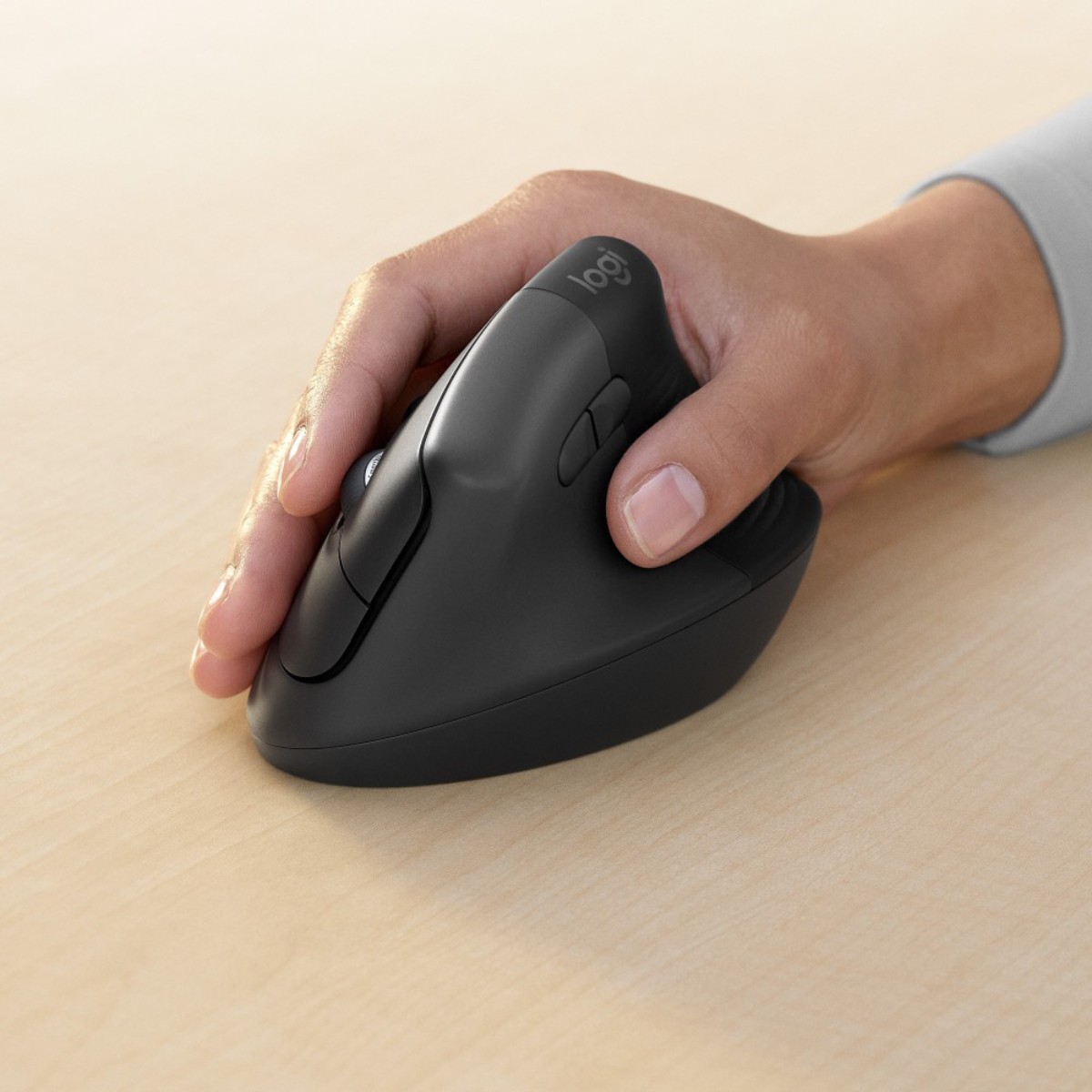 Rato Sem Fios Ergonómico Logitech Lift Vertical Mouse 4000DPI Cinzento