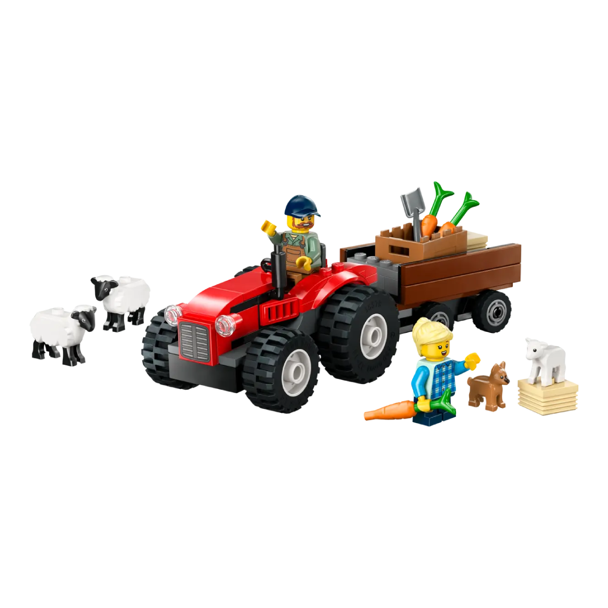 LEGO City Red Farm Tractor with Trailer and Sheep - 60460