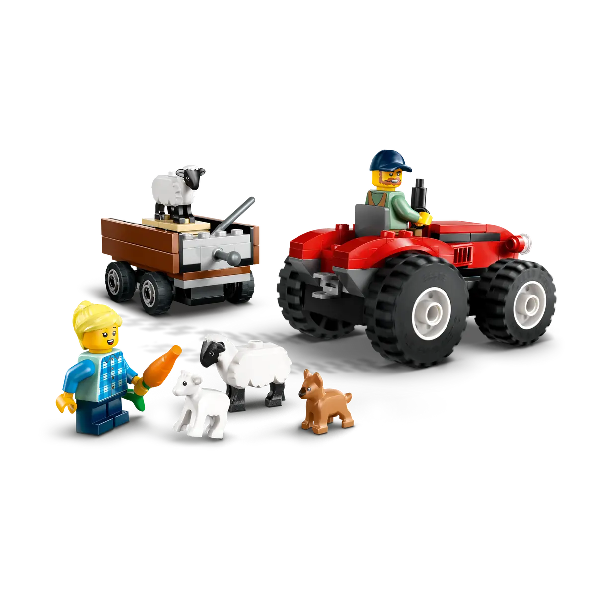 LEGO City Red Farm Tractor with Trailer and Sheep - 60460