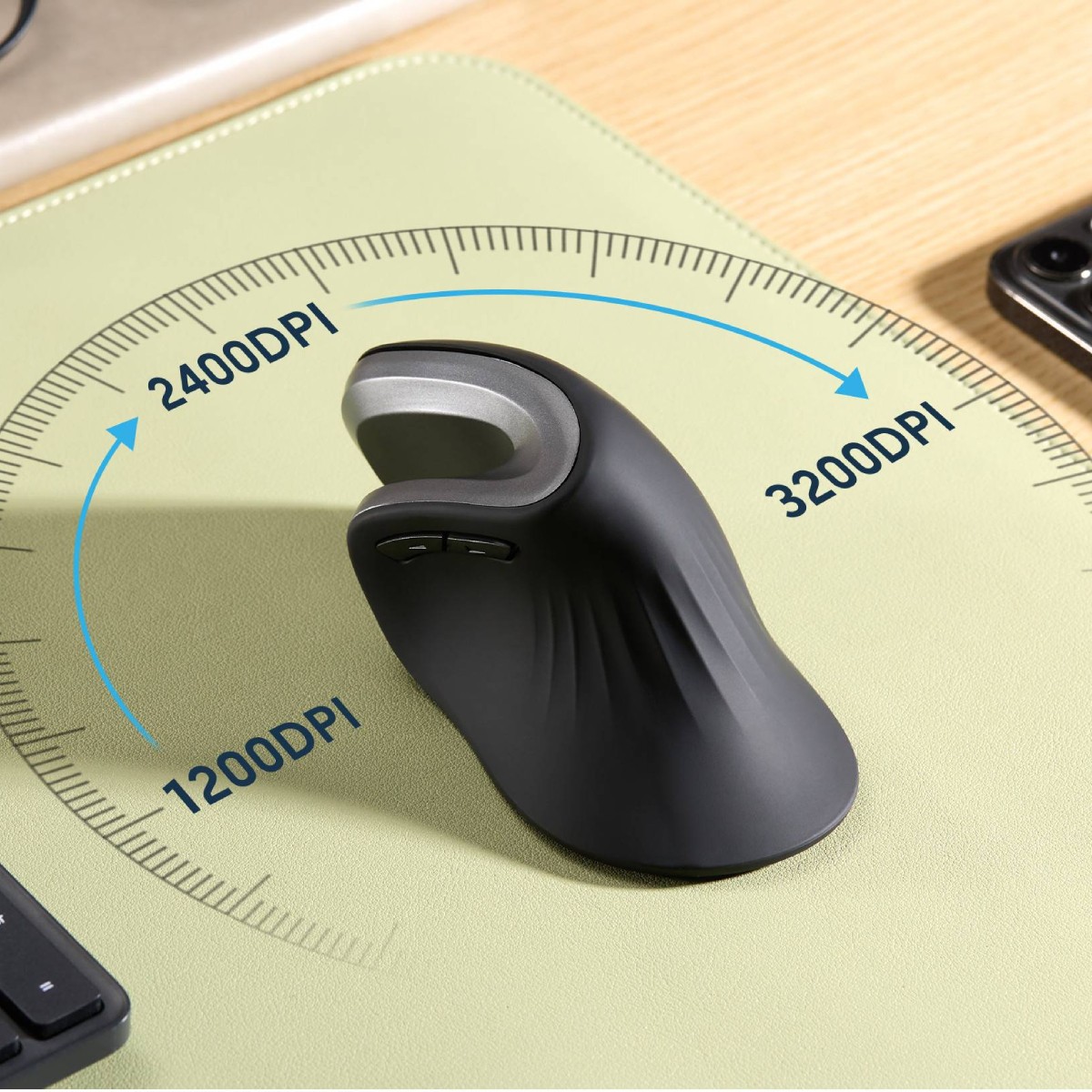 Rato Ergonómico Vertical Wireless Ewent EW3154 3200 DPI Preto