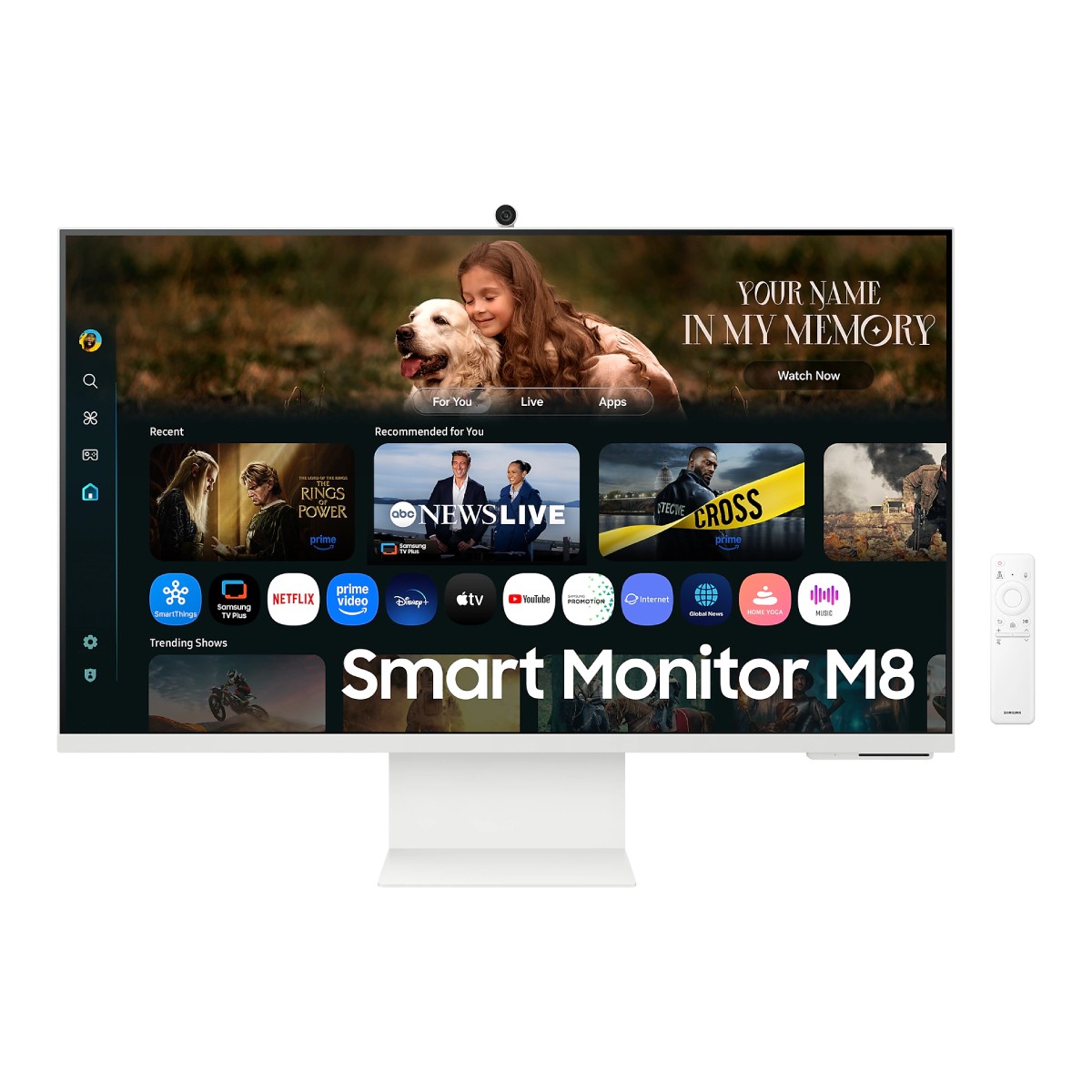 Monitor Samsung M8 M80F (2025) 32" VA 4K UHD 60Hz Webcam Blanco