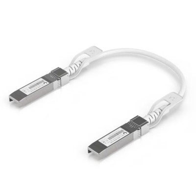 Cabo de Fibra Ótica Ubiquiti Uplink Branco - UACC-UPLINK-SFP28-0.3M