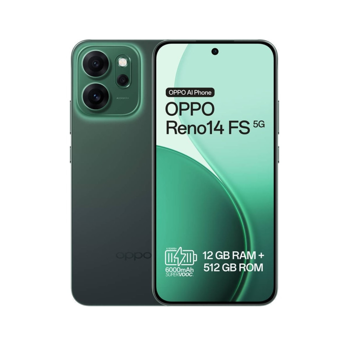 Oppo Reno14 FS 5G 512GB/12GB Dual SIM Verde