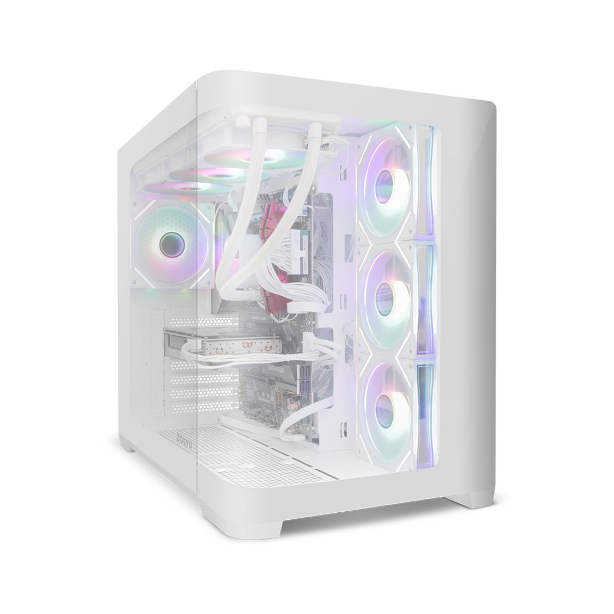 Caixa ATX Zolyd Krytera Vidro Temperado ARGB Branca