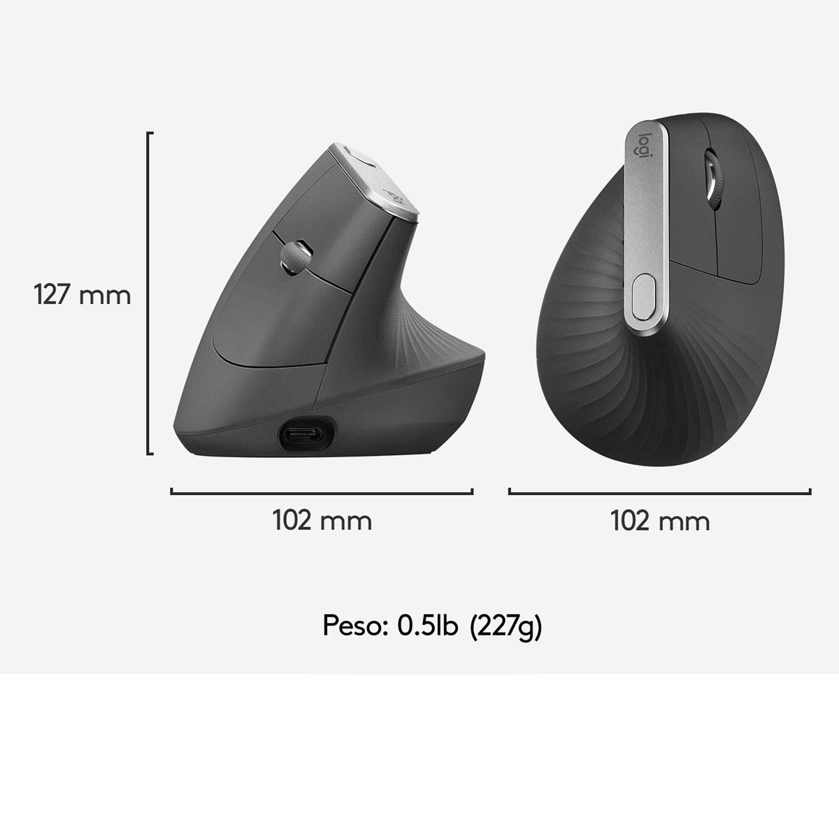 Rato Óptico Logitech MX Vertical Advanced Ergonomic Wireless 4000DPI ...