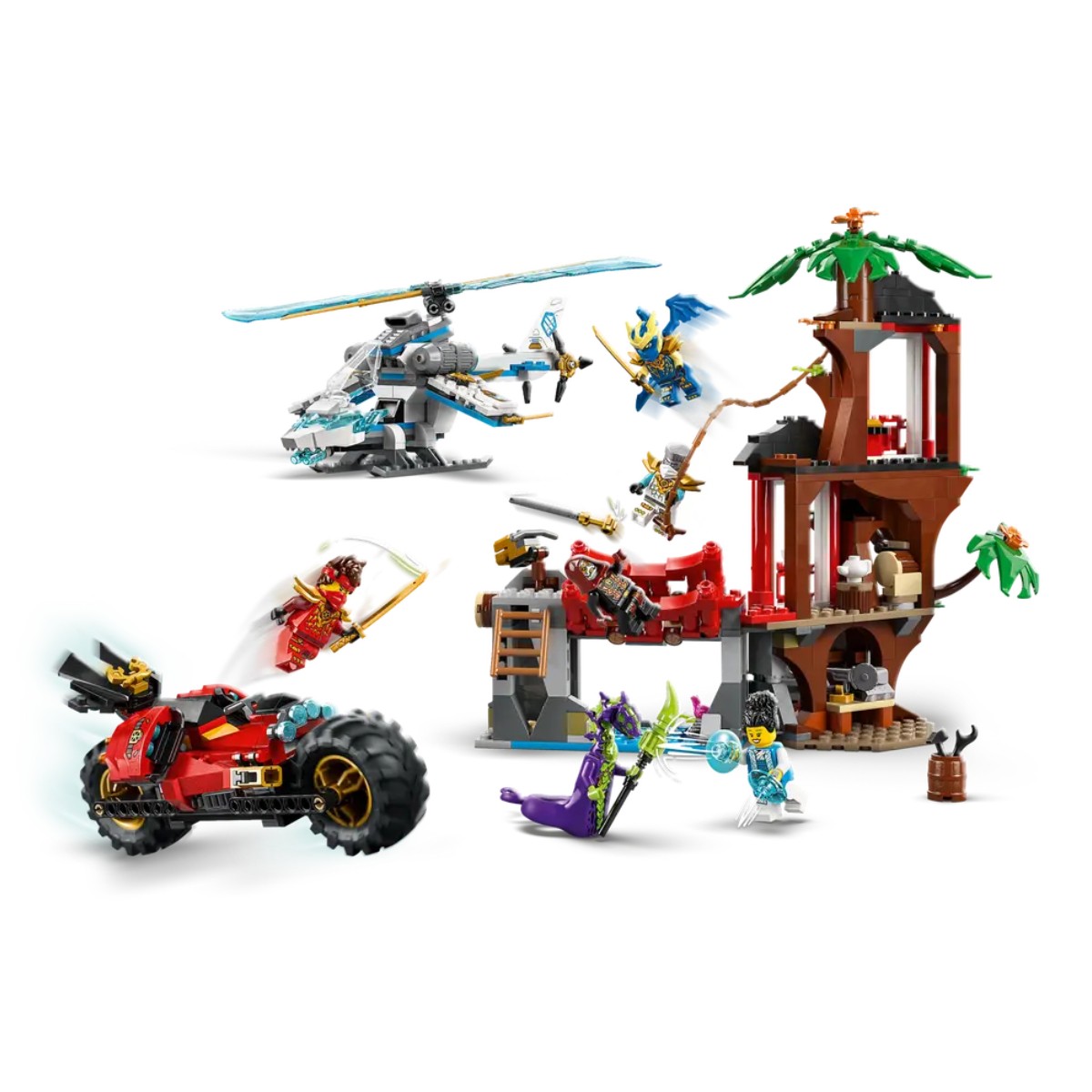 LEGO Ninjago Batalha na Casa da Árvore com Veículos Ninja - 71857