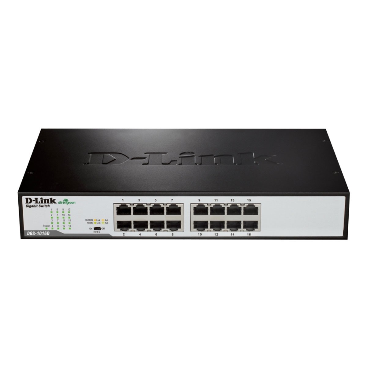 Switch D-Link 16 portas Desktop Gigabit Preto - DGS-1016D