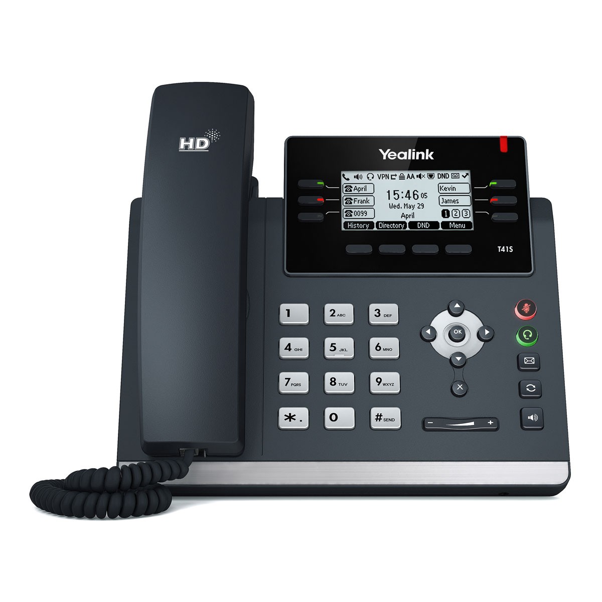 Telefone Fixo Yealink SIP-T41S Preto