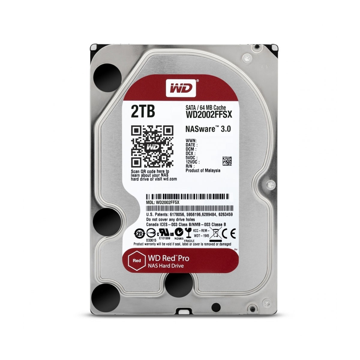 Disco Rígido Western Digital Red Pro 2TB 3.5" 7200RPM 64MB (WD2002FFSX)