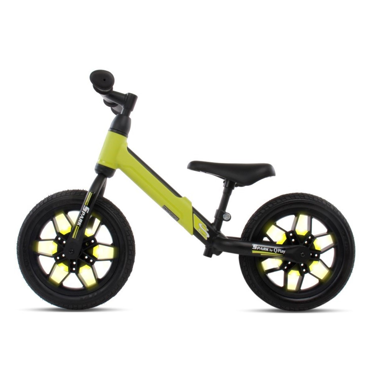 Balance Bike Spark Rodas LED Green
