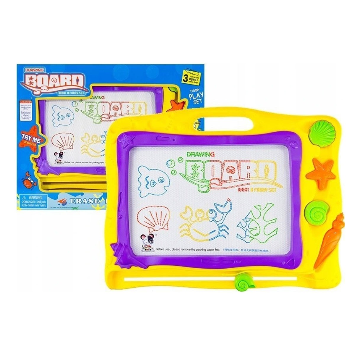 Magnetic Board Drawing w/Stamps