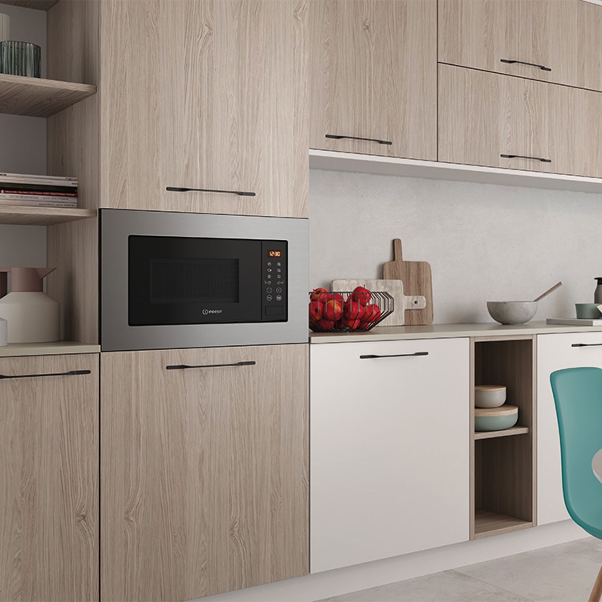 Micro-ondas de Encastre Indesit MWI120GX 800W 20L Inox